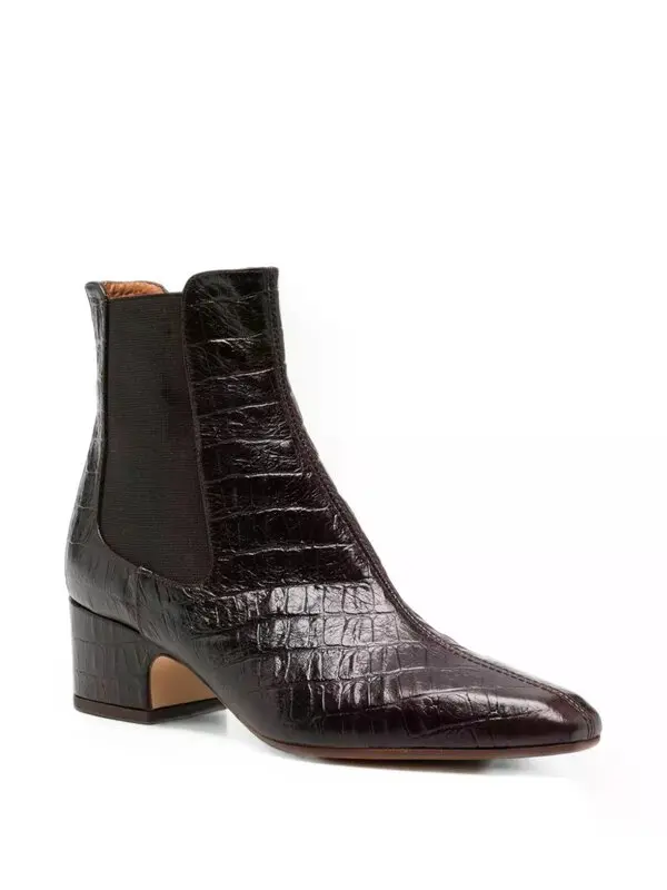 Chie Mihara Coronel Crocodile-effect Ankle Boots