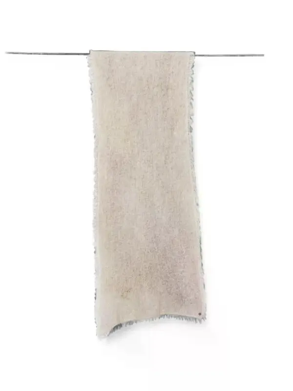 Avant Toi Frayed Cashmere Scarf - Neutrals