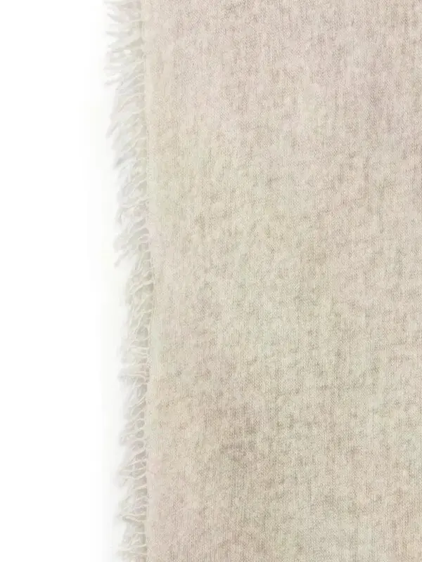 Avant Toi Frayed Cashmere Scarf - Neutrals