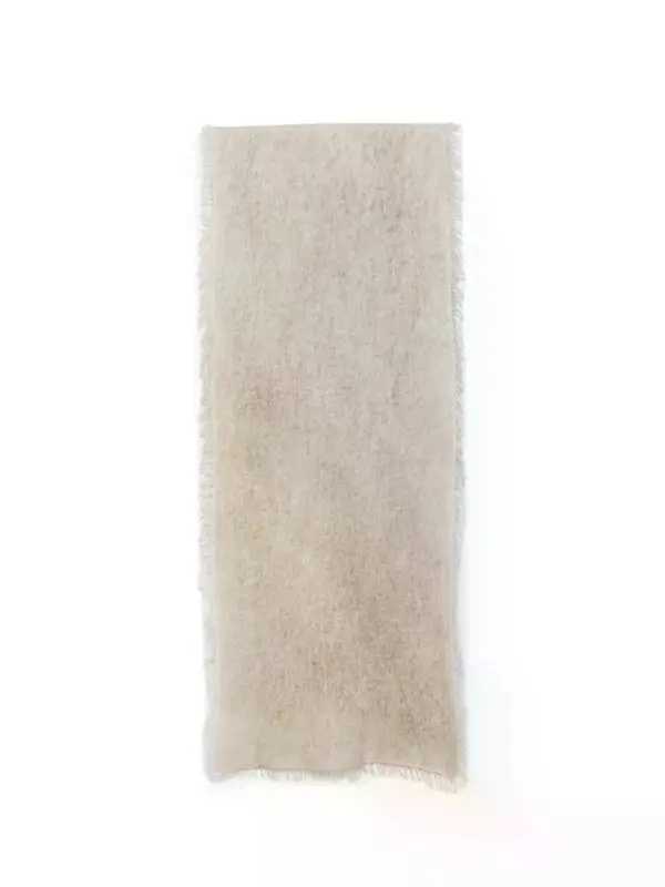 Avant Toi Frayed Cashmere Scarf - Neutrals