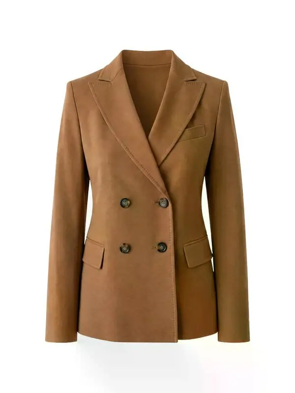 Max Mara Double-breasted Peak-lapel Jacket - Brown