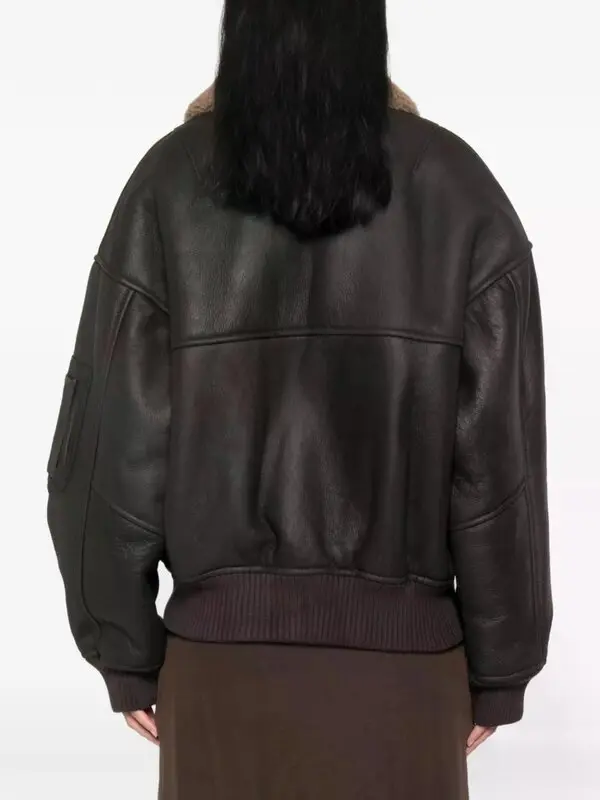 N°21 Shearling-collar Leather Jacket