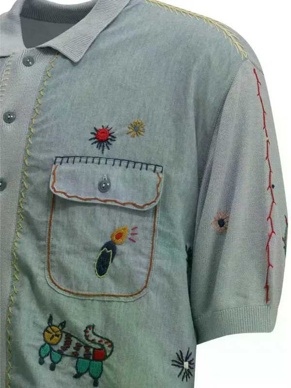 Kapital Embroidered Panelled Shirt