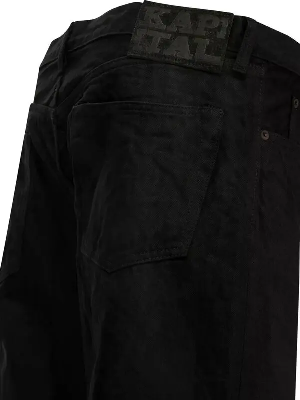 Kapital Monkey Th Logo-patch Straight-leg Jeans