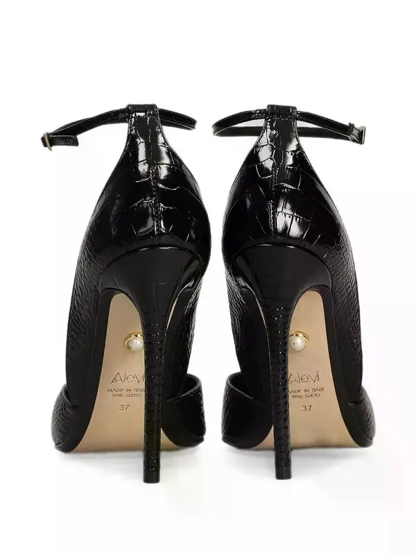 ALEVI MILANO Camilla Croc-effect Ankle-strap Pumps
