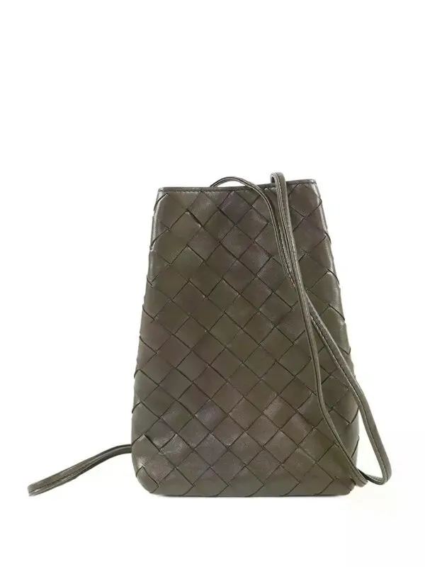 Bottega Veneta 2012-2026 Nappa Intrecciato Crossbody Bag - Brown