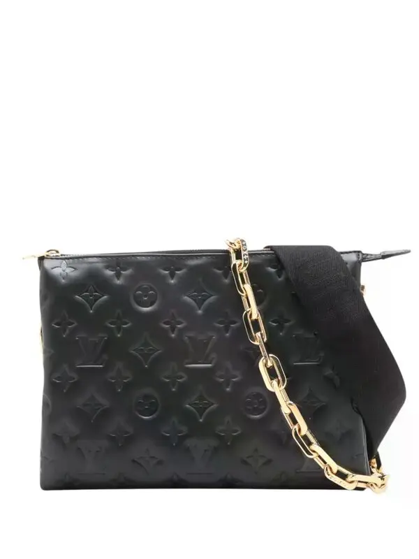 LOUIS VUITTON 2021-2026 Monogram Embossed Puffy Lambskin Coussin Pm Satchel