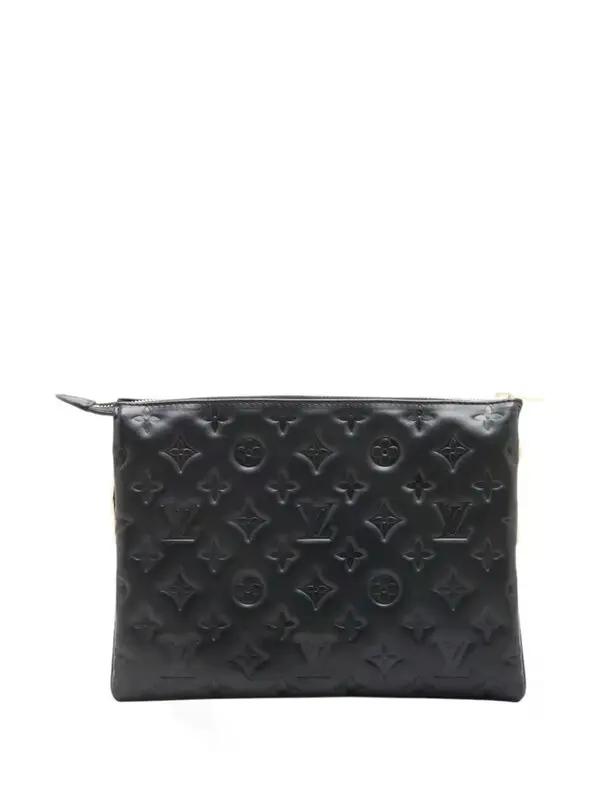 LOUIS VUITTON 2021-2026 Monogram Embossed Puffy Lambskin Coussin Pm Satchel