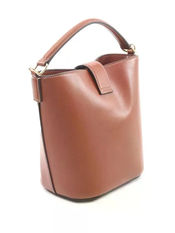 Celine Smooth Calfskin Louise Bucket Bag Satchel - Brown