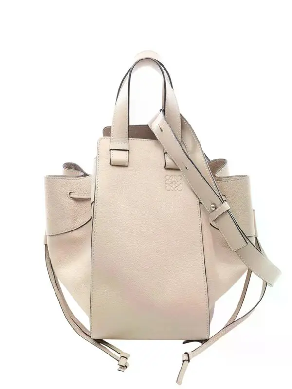 Loewe 2010-2026 Medium Leather Drawstring Hammock Satchel