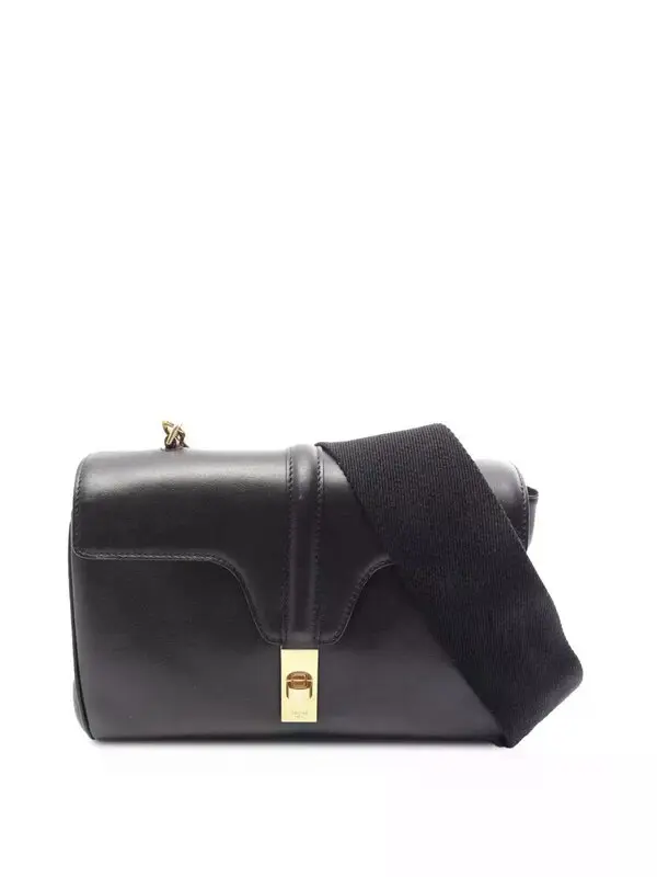 Celine 2015-2026 Teen Smooth Calfskin Soft 16 Crossbody Bag - Black
