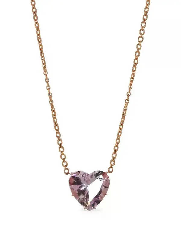 Irene Neuwirth Rose De France Heart Necklace - Pink