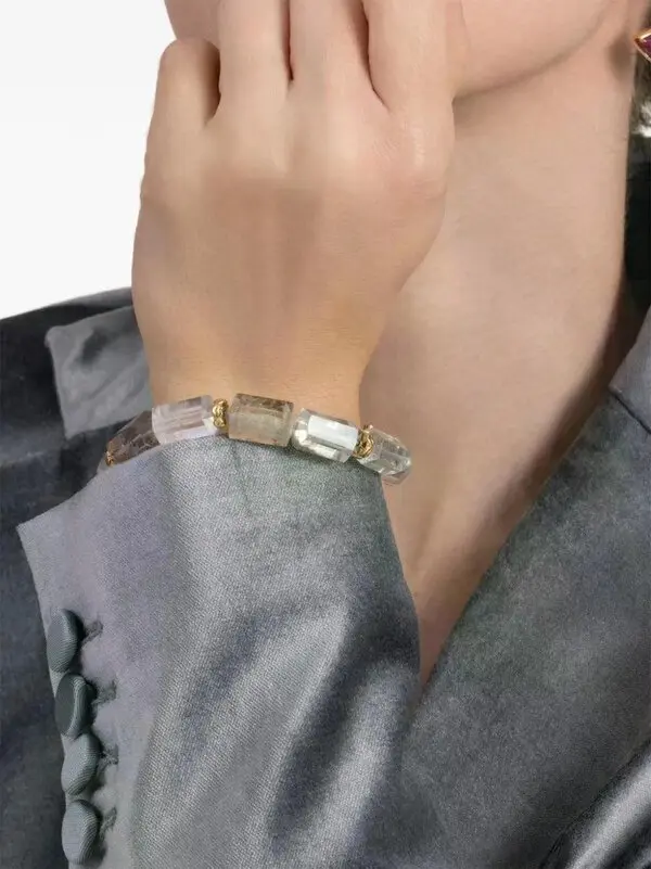 EDINA KISS Garden Quartz And Diamond Bracelet
