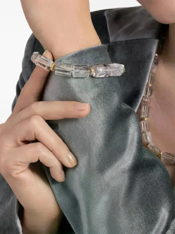 EDINA KISS Garden Quartz And Diamond Bracelet