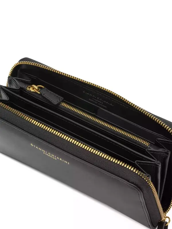 GIANNI CHIARINI Logo-print Leather Wallet - Black