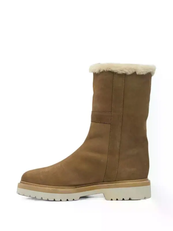 MARETTO Shearling-trim Suede Boots