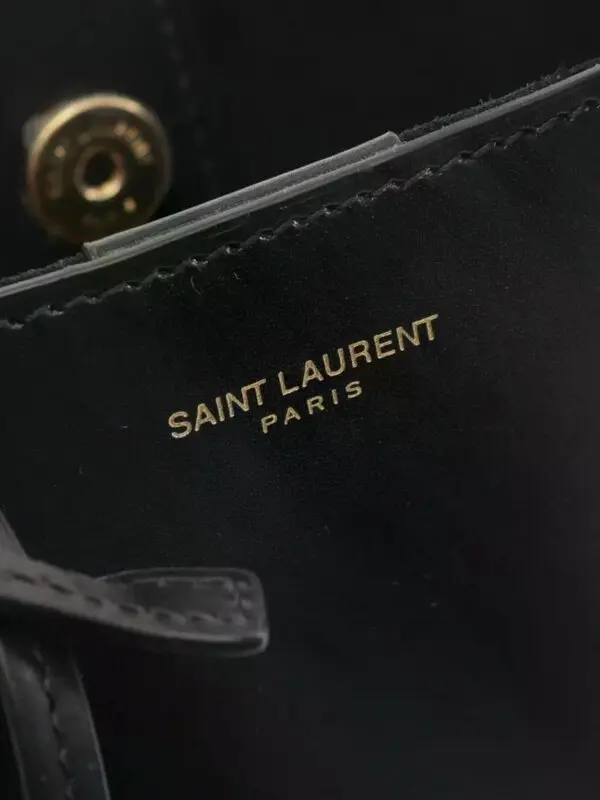 Saint Laurent Leather Tote Bag - Black