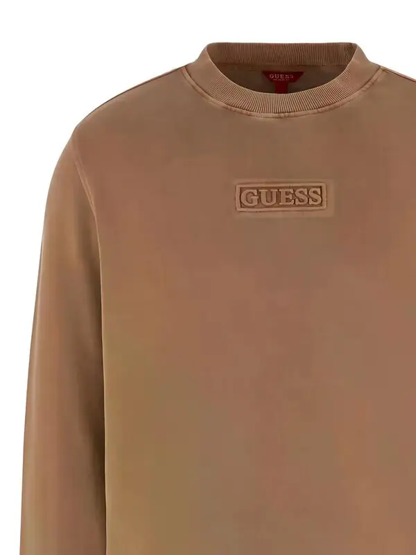 Guess Washed Logo Crew-neck Sweatshirt