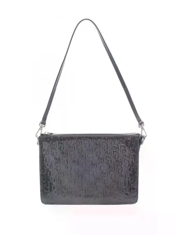 Dior 2010-2026 Diorissimo Trotter Patent Shoulder Bag - Grey