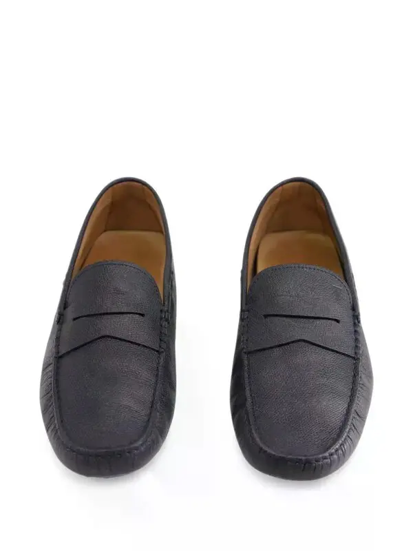 TOD'S Leather Penny Driving Shoes - Blue