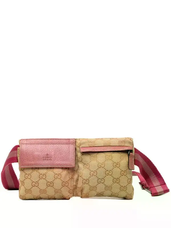 Gucci 2000-2015 Gg Canvas Web Double Pocket Belt Bag