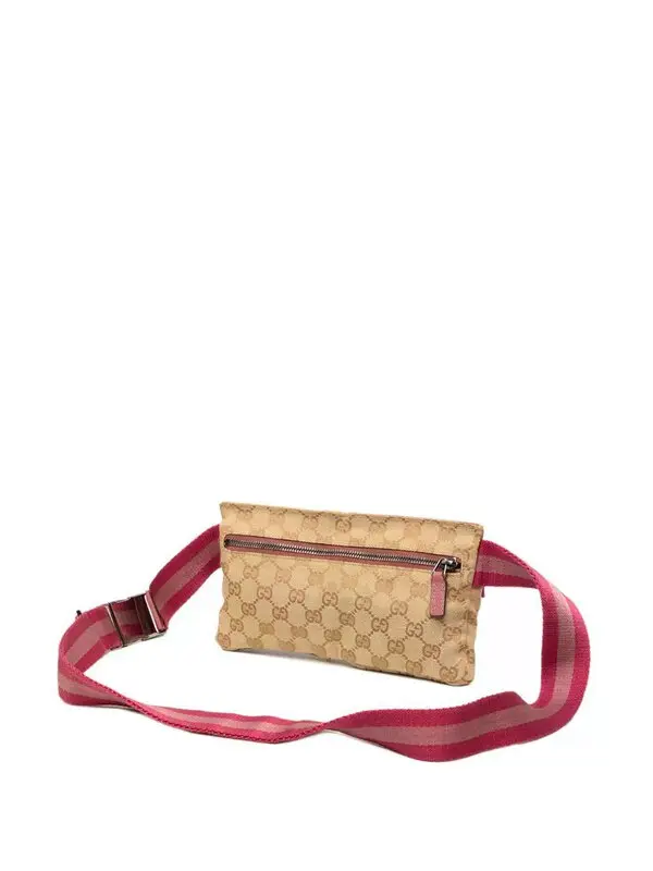Gucci 2000-2015 Gg Canvas Web Double Pocket Belt Bag
