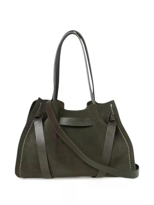 VISONA` Visona Vittoria Knotted Shoulder Bag - Grey