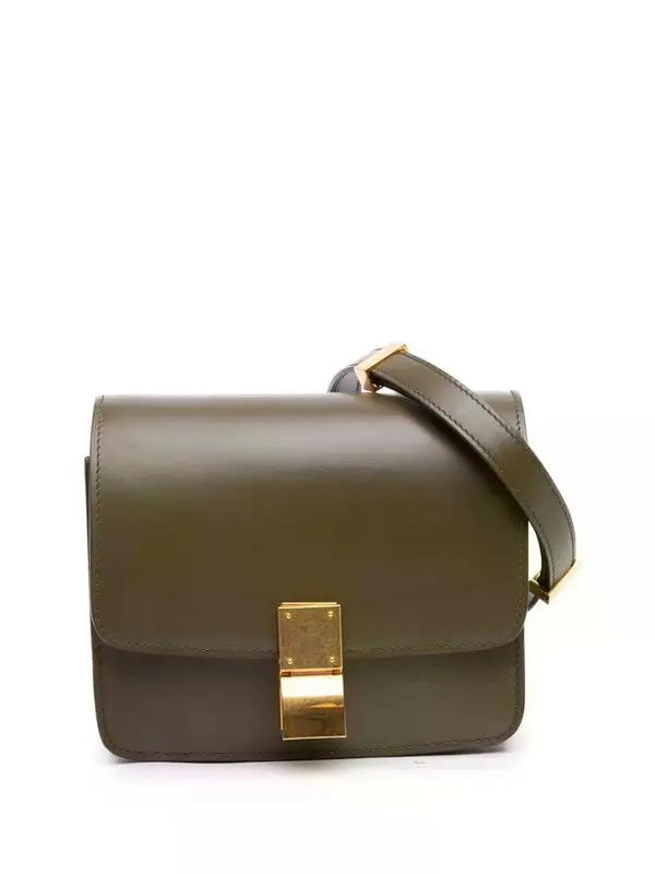 Celine 2019 Small Calfskin Classic Box Crossbody Bag - Green
