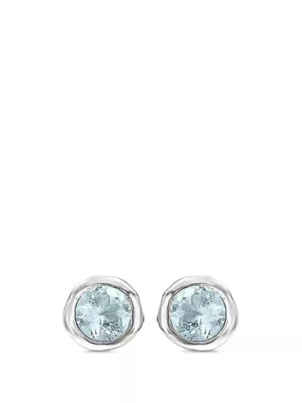 DOWER & HALL Aquamarine Dewdrop Earrings - Silver