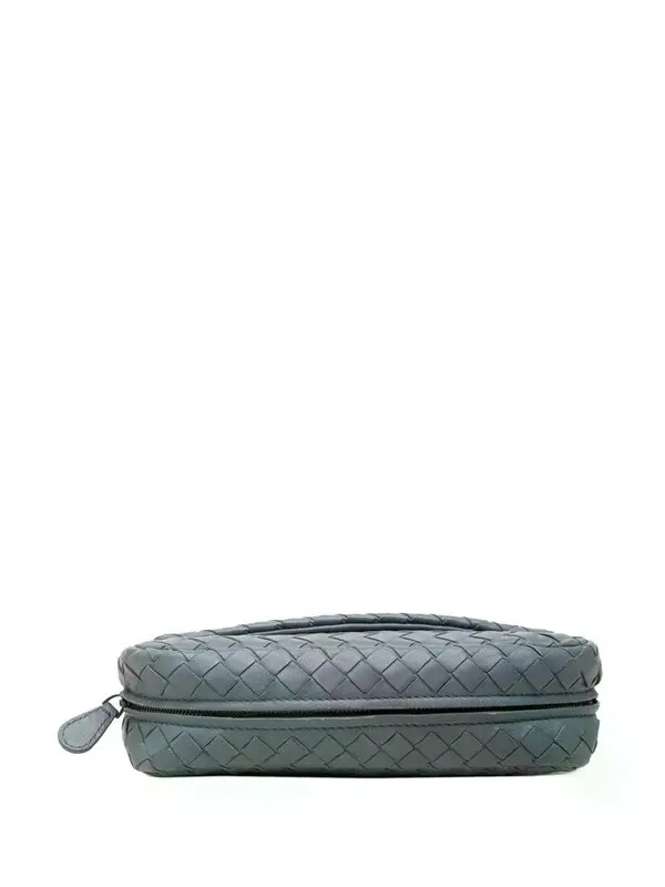 Bottega Veneta Mini Nappa Intrecciato Expandable Chain Flap Cross Body Bag - Blue