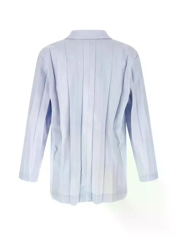 Issey Miyake Edge Ensemble Accordion-pleated Blazer - Blue