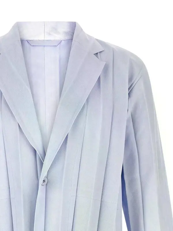 Issey Miyake Edge Ensemble Accordion-pleated Blazer - Blue