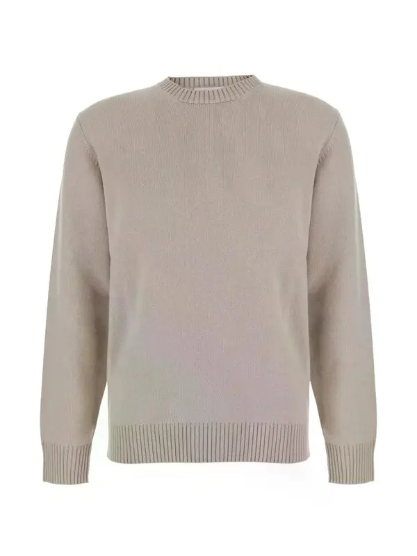 KANGRA Crew-neck Ribbed-trim Sweater - Neutrals
