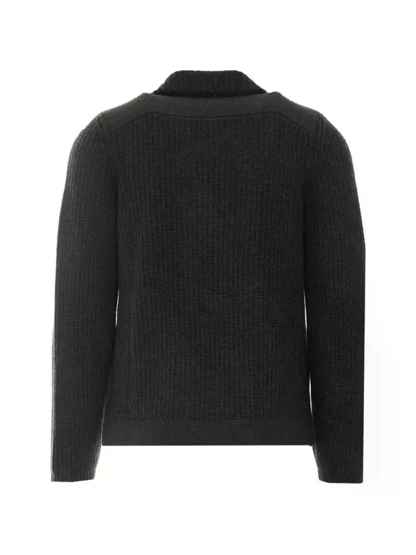 Brunello Cucinelli Cashmere Half English-rib Mariner Cardigan - Grey