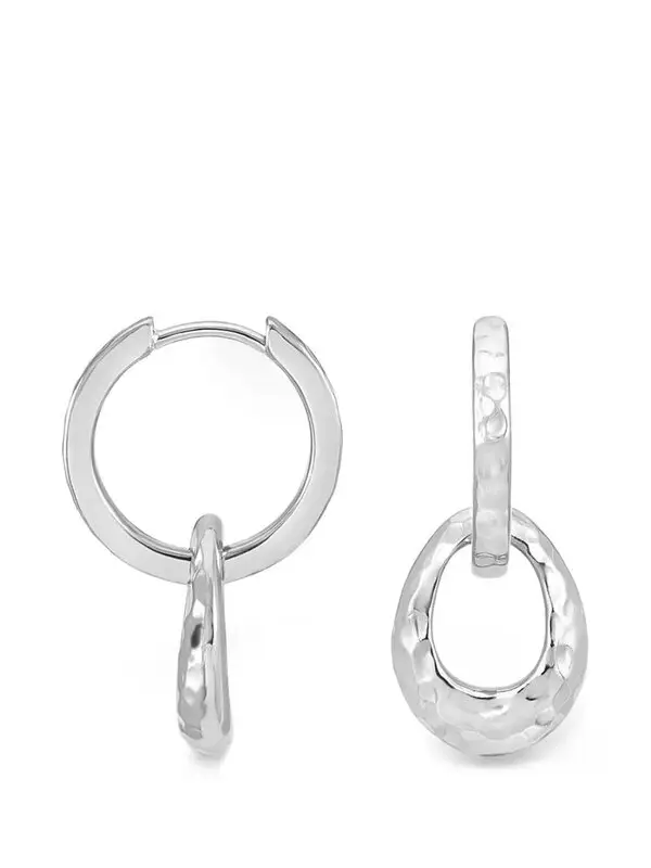 DOWER & HALL Entwined Hammered Hoop Earrings