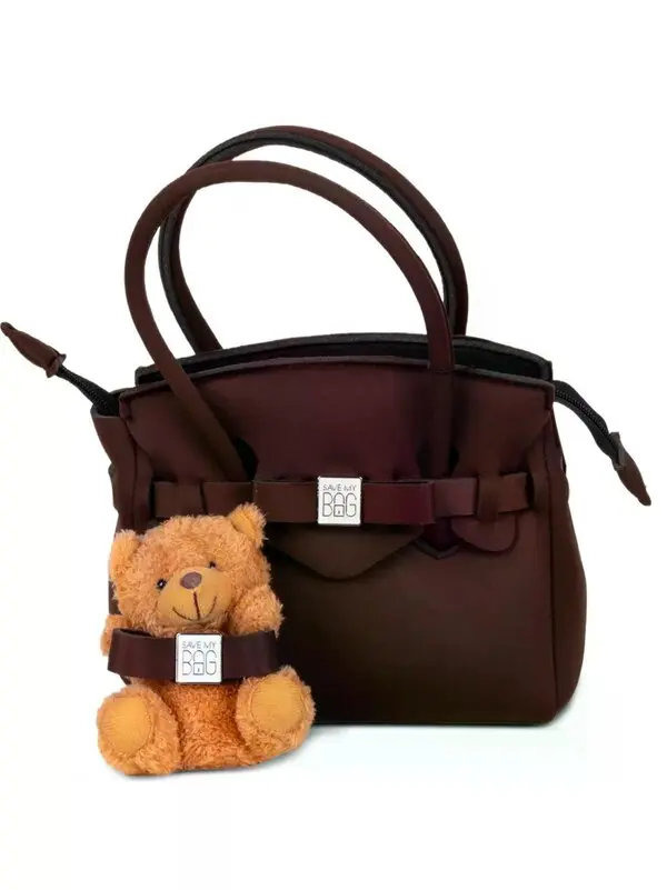 Save My Bag Miss Teddy-charm Tote Bag - Brown
