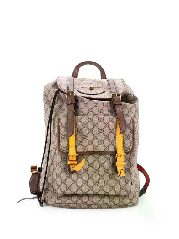 Gucci Courrier Soft Gg Coated Canvas Large Backpack - Brown