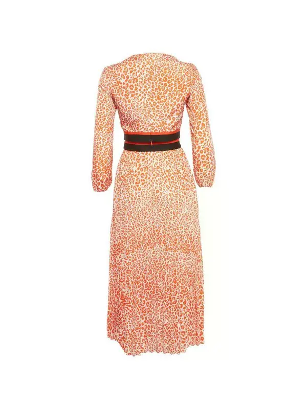 Maje Printed Cut-out Midi Dress