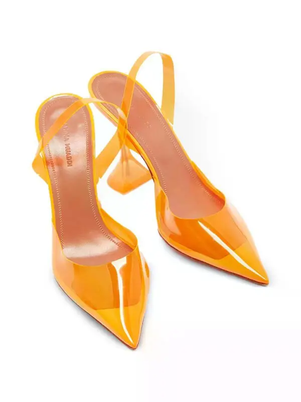 Amina Muaddi Holli Martini-heel Slingback Pumps