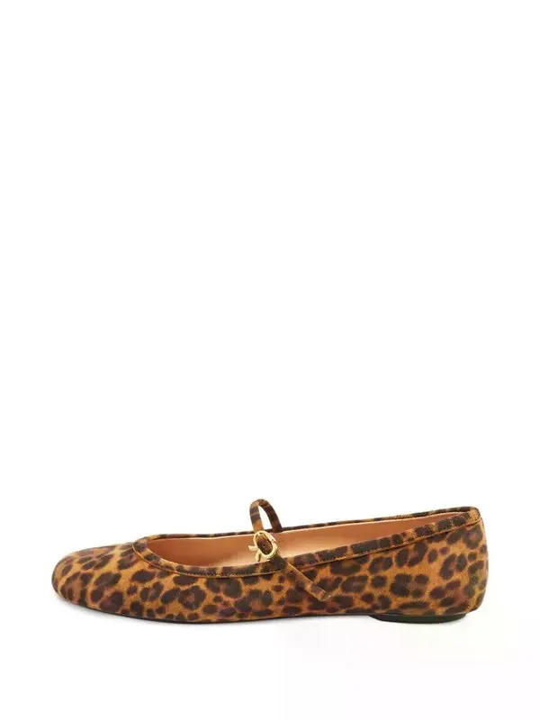 GIANVITO ROSSI Leopard-pattern Ballet Flats - Brown