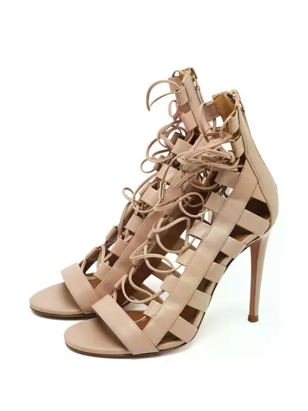 AQUAZZURA Amazon 105 Ankle-tie Sandals