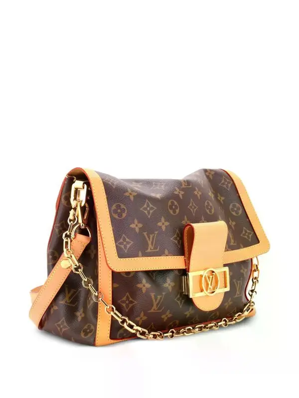 LOUIS VUITTON Monogram Canvas Dauphine Soft Gm Shoulder Bag - Brown