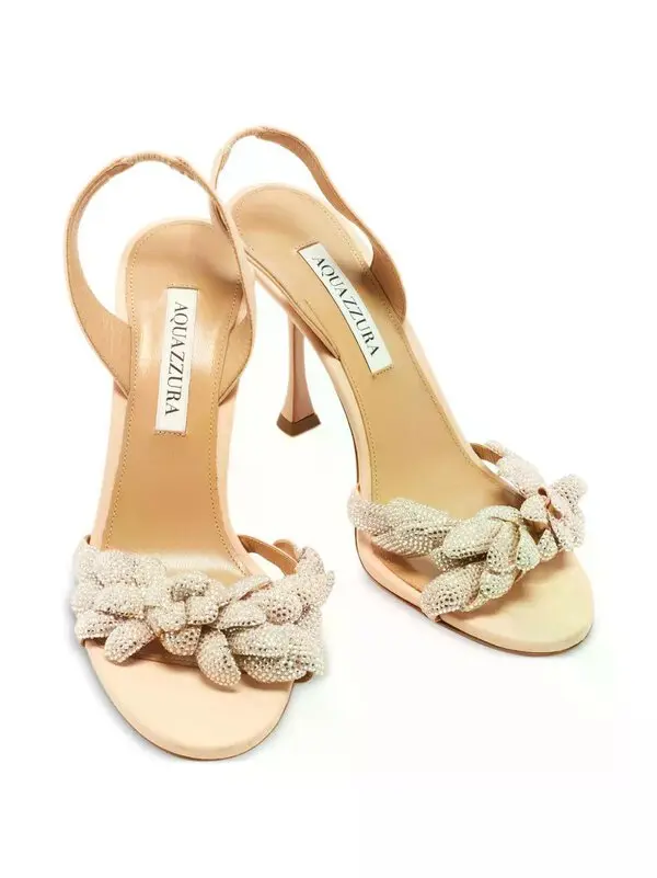 AQUAZZURA Galactic Flower Slingback Sandals