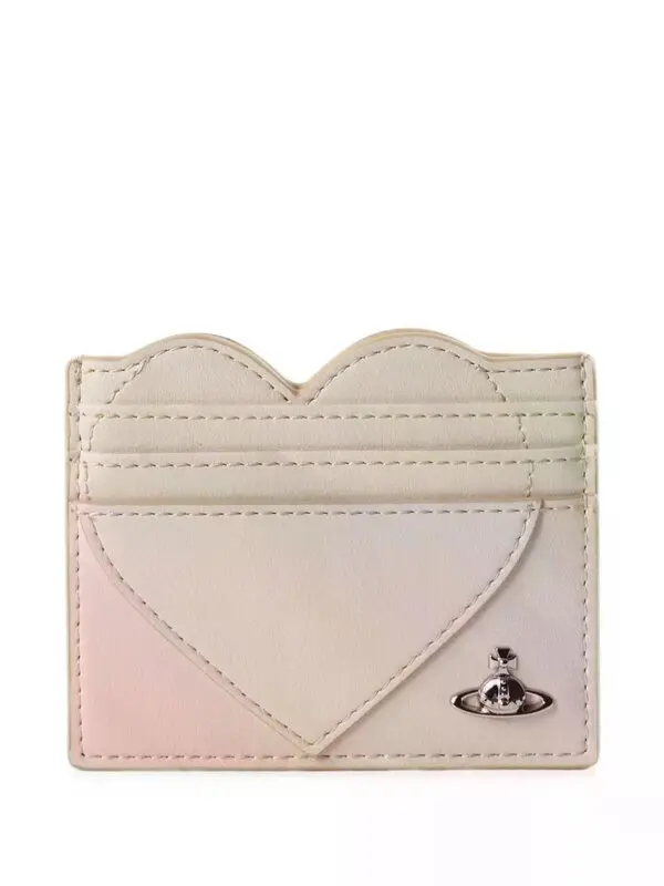 VIVIENNE WESTWOOD Heart-shaped Orb-plaque Cardholder - Neutrals