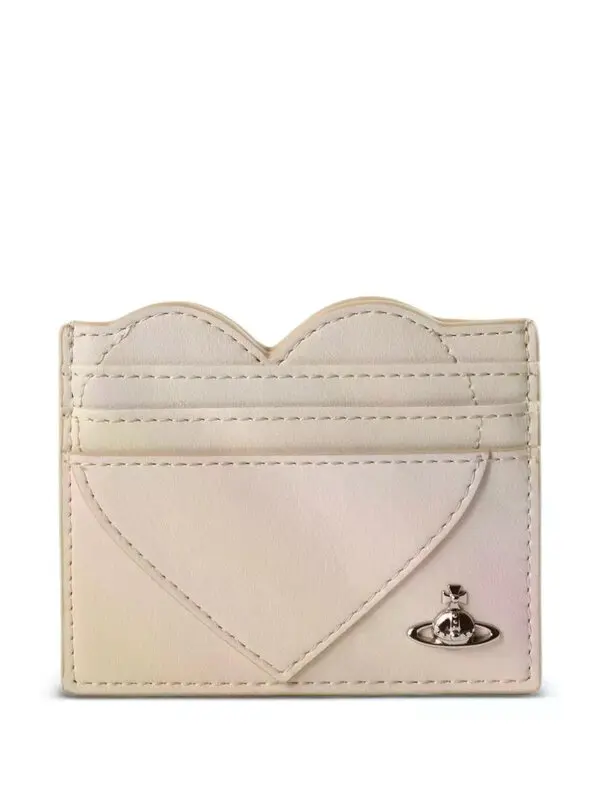 VIVIENNE WESTWOOD Heart-shaped Orb-plaque Cardholder - Neutrals