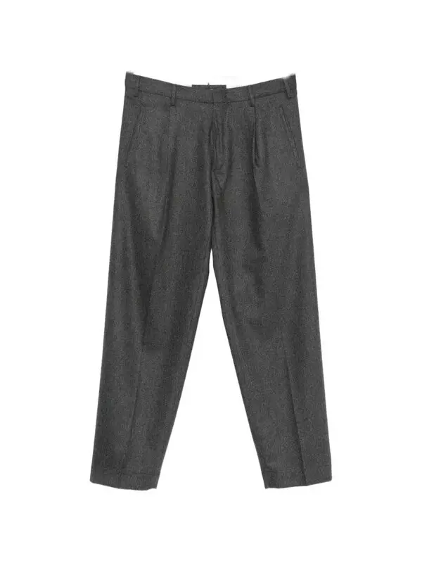Incotex Pleated Straight-leg Trousers - Grey