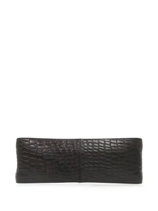 FERRAGAMO 2010-2026 Croc Embossed Leather Vara Satchel