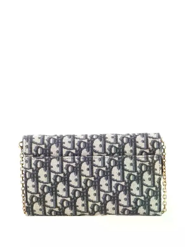 Dior Saddle Chain Wallet Oblique Canvas Crossbody Bag