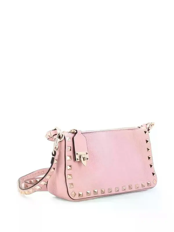 Valentino Garavani Rockstud Zip Pochette Leather Small Shoulder Bag