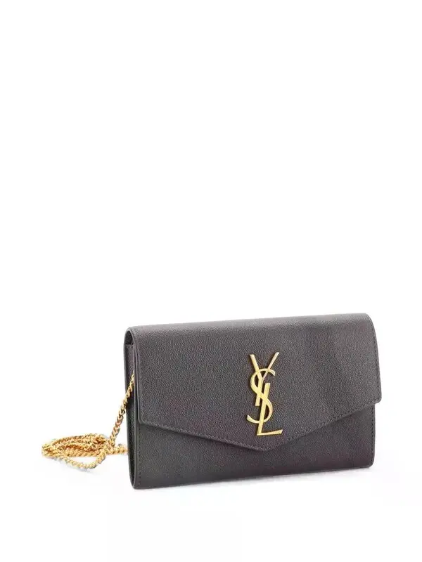 Saint Laurent Uptown Chain Wallet Leather Crossbody Bag